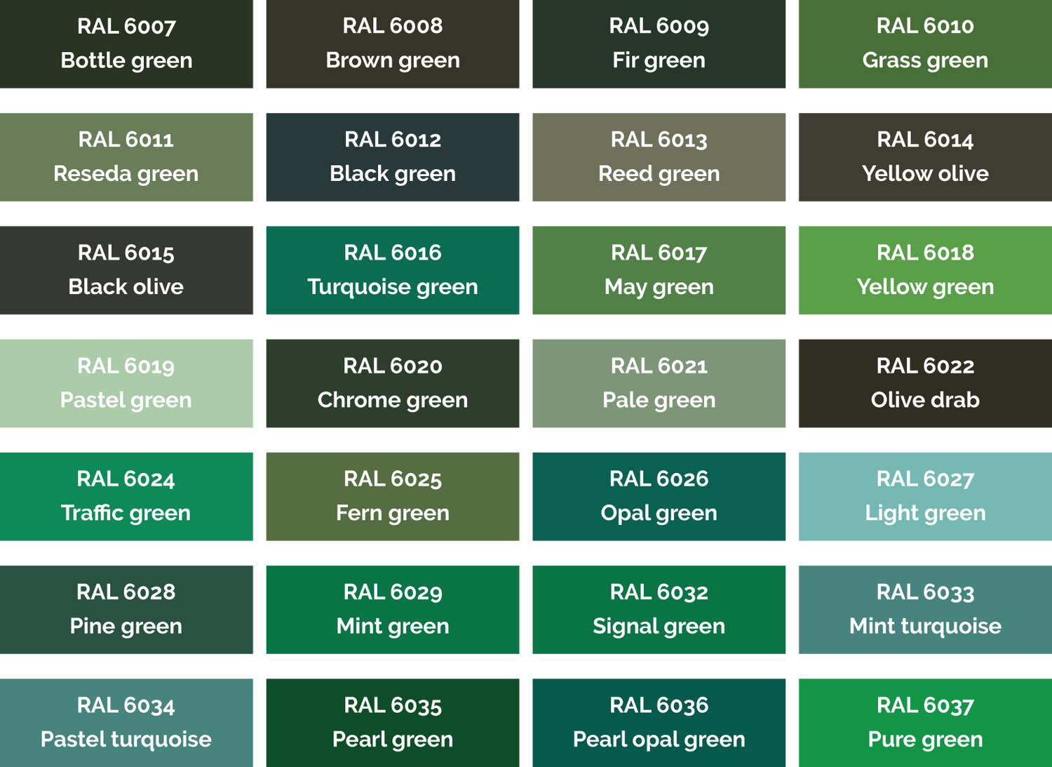 RAL Color Chart – acase.space