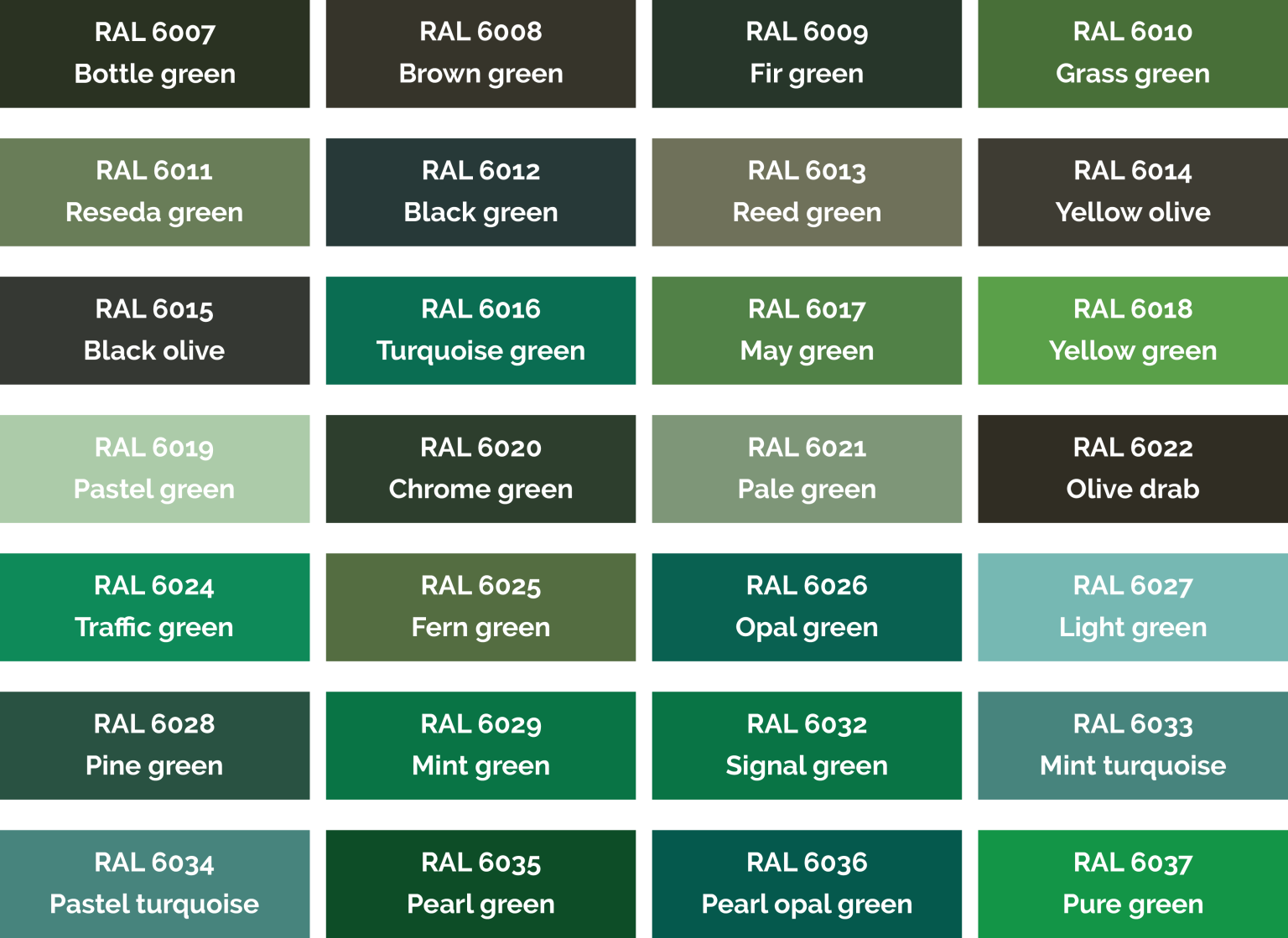 RAL Color Chart – acase.space